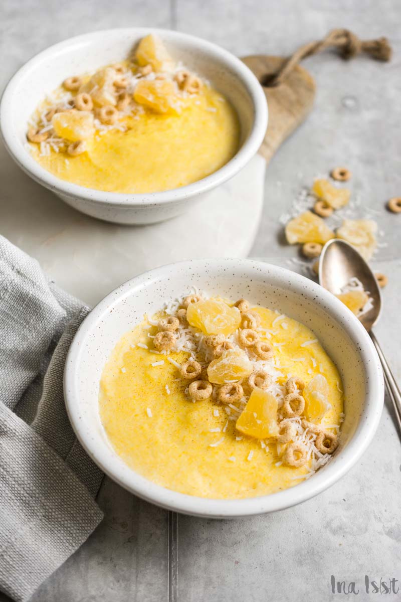 Mais-Grießbrei mit Kokos | glutenfrei & laktosefrei - Ina Isst