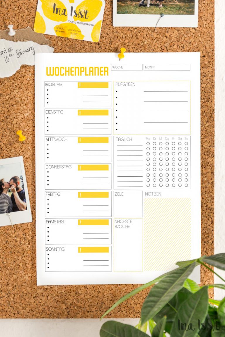 Wunderbar Wochen To Do Liste Zum Ausdrucken Bild